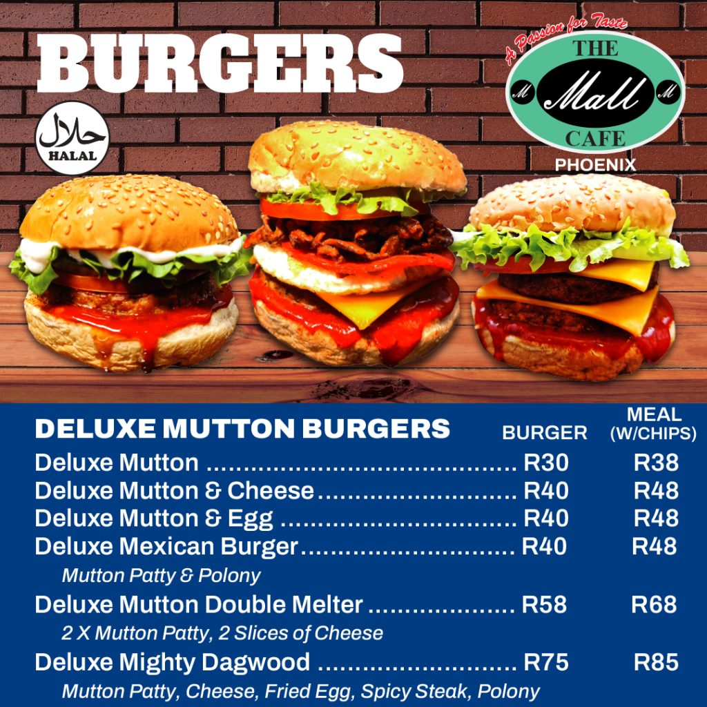 Menu - The Mall Cafe Phoenix