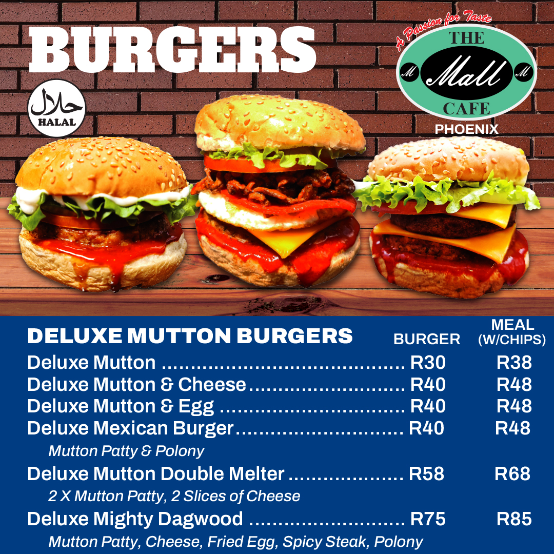 Menu - The Mall Cafe Phoenix